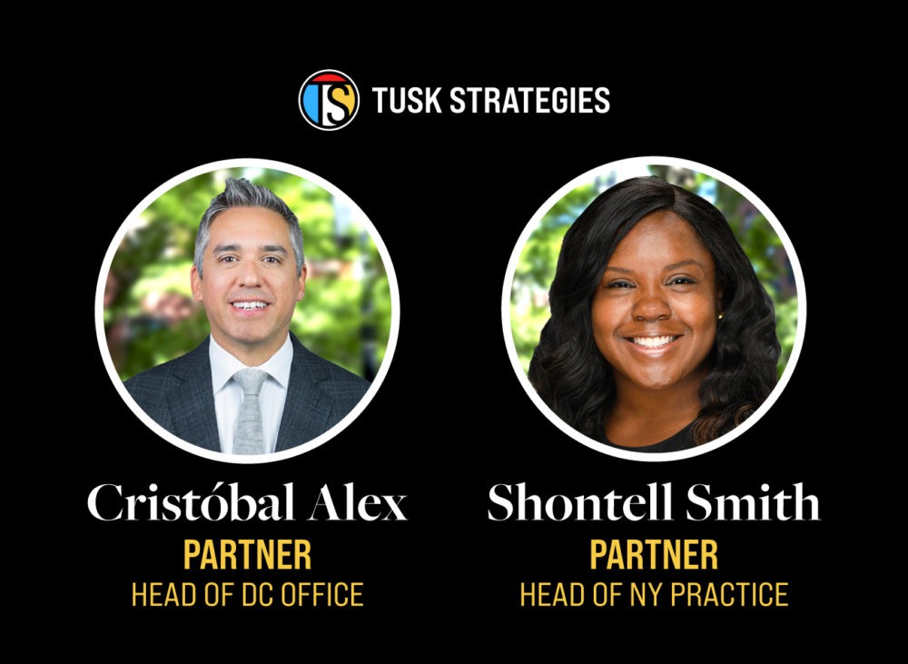 Tusk Names Shontell Smith and Cristóbal Alex as Partners - Tusk Strategies